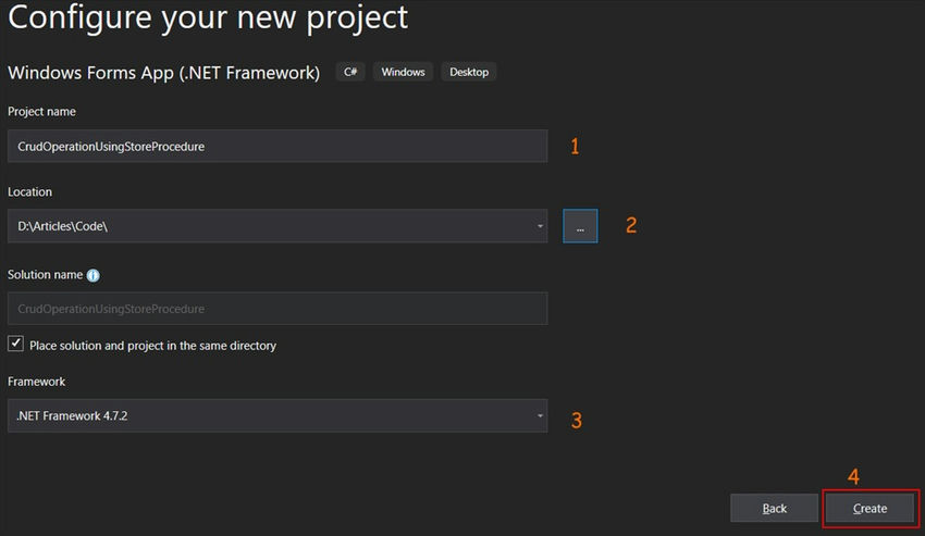 CRUD Operation In C# Windows Application Using Store Procedure